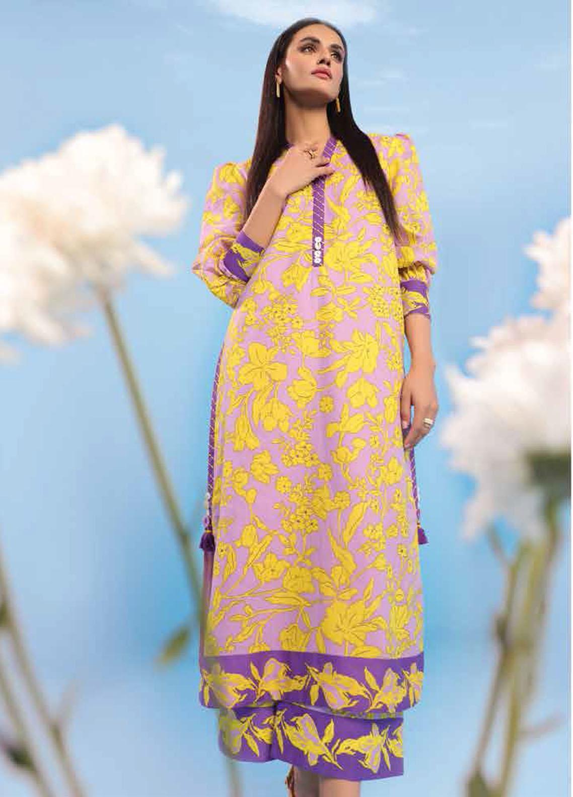 Al Karam Printed Lawn Suits Unstitched 2 Piece AK23SSL SS-58-23-Lilac ...