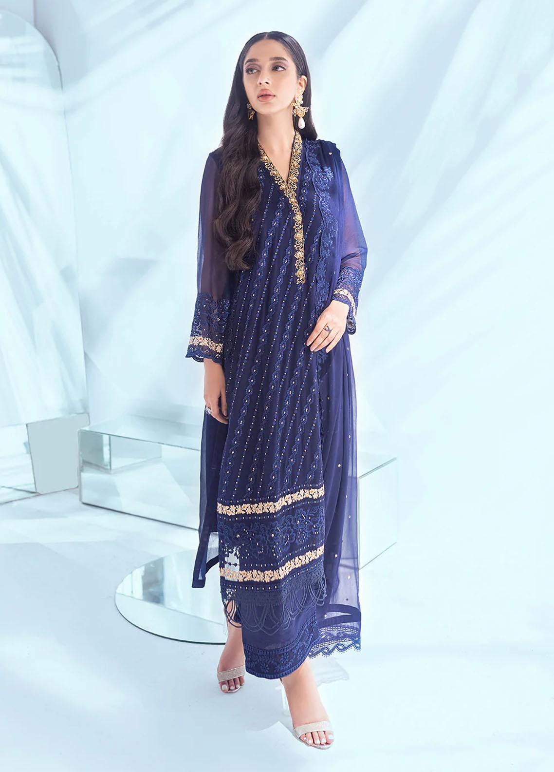 Azure Pret Chiffon 3 Piece Suit Splendens SDES001