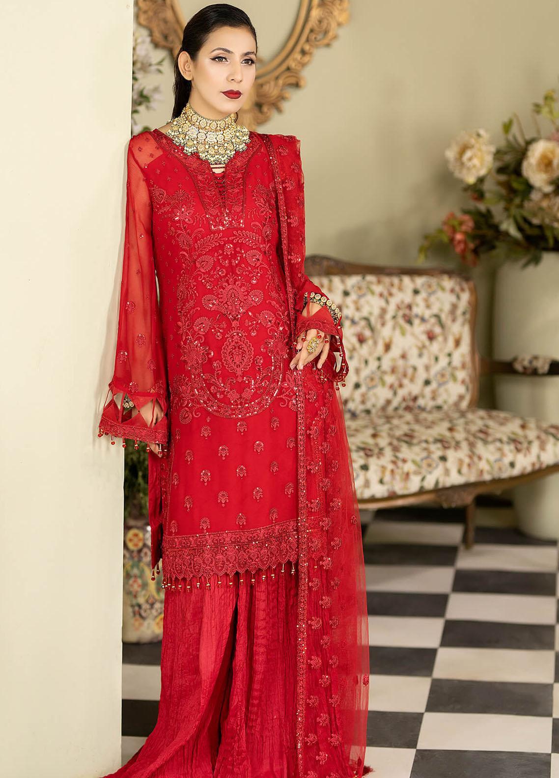 Baagh By Imrozia Premium Embroidered Chiffon Suits Unstitched 3 Piece IMP23BG M-50 Champa ...