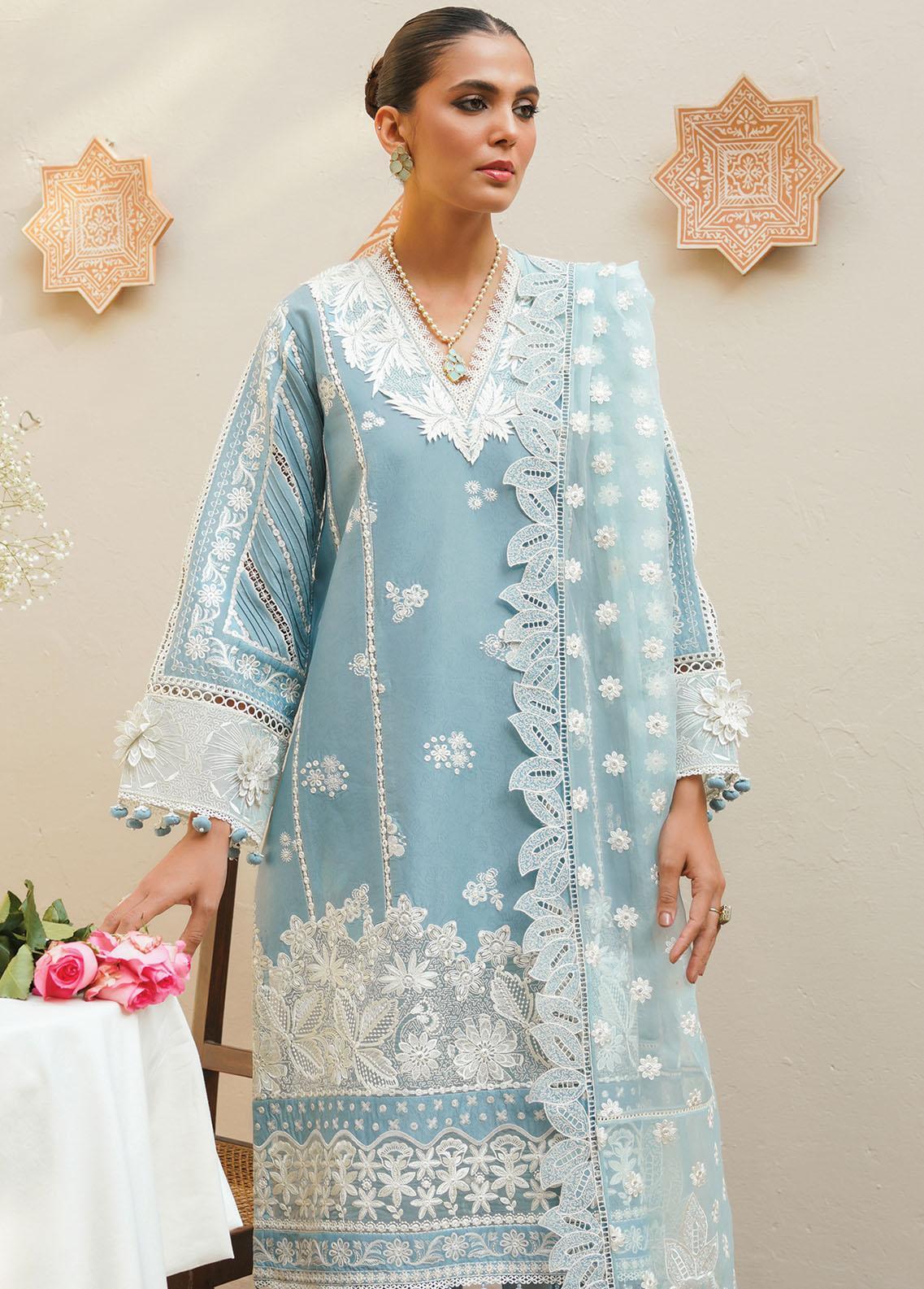 Baroque Embroidered Lawn Suits Unstitched 3 Piece BQ23-SL10 SL10-D03 ...