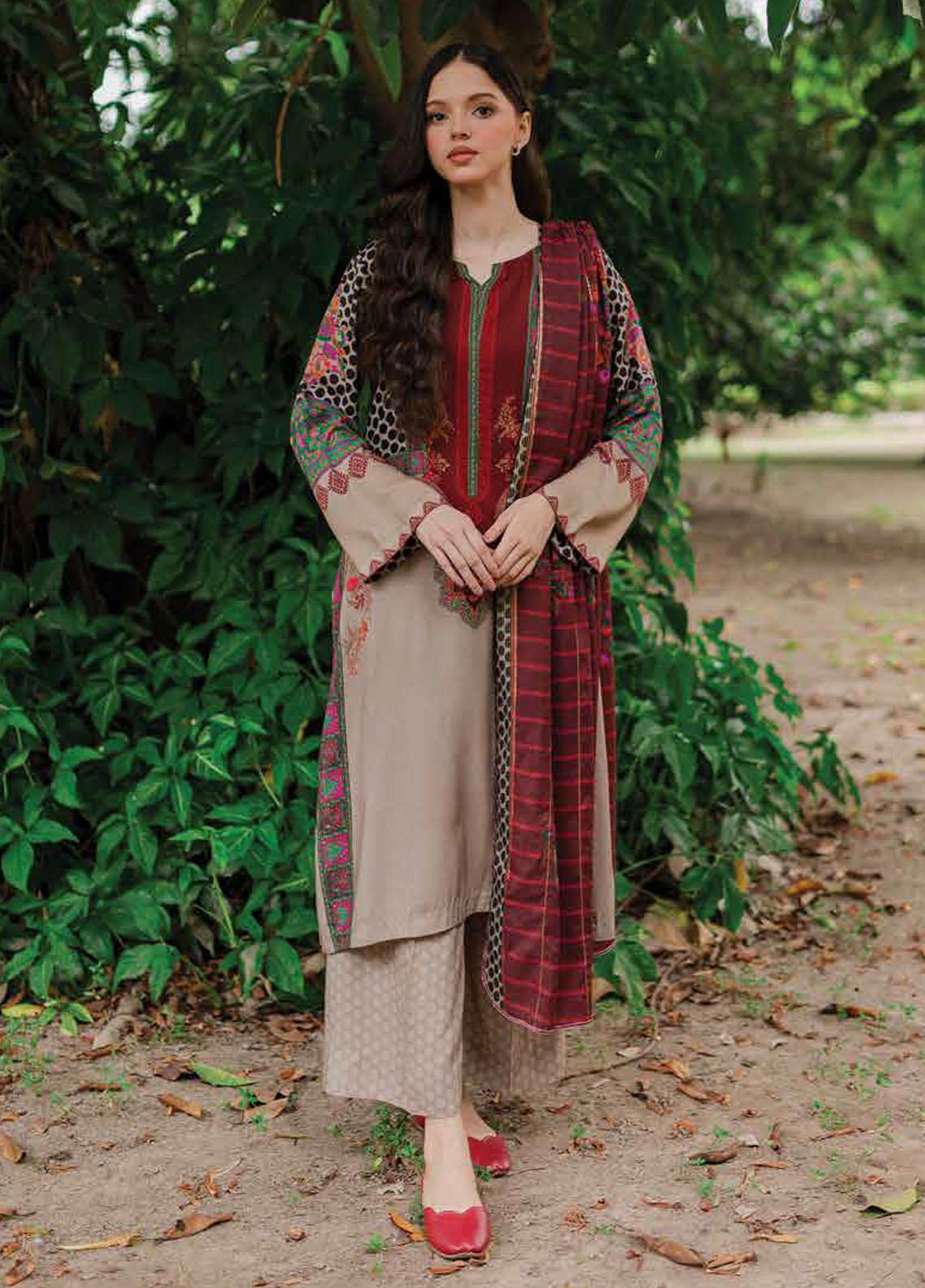 C Print by Charizma Printed Linen Suits Unstitched 3 Piece CRZ23LN CPW-02 - Formal Collection