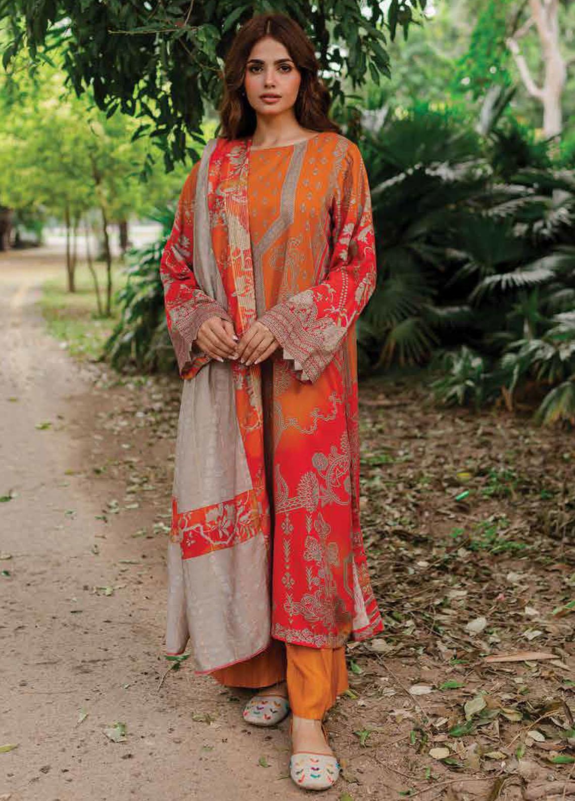 C Print by Charizma Printed Linen Suits Unstitched 3 Piece CRZ23LN CPW-06 - Formal Collection