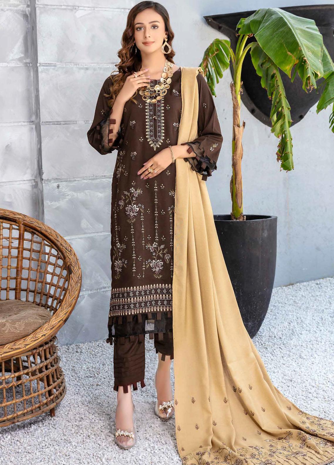 Chantilly De Lace By Aalaya Embroidered Dhanak Suits Unstitched 3 Piece ALY22CDL-V2 D-05 ...