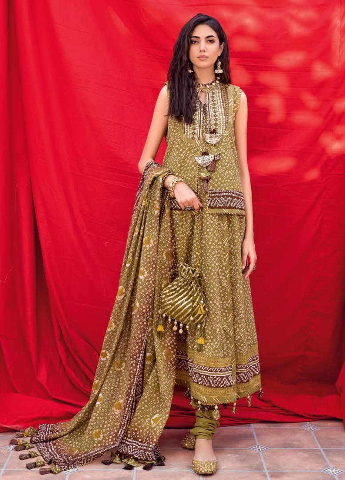 Chunri by Gul Ahmed Printed Lawn Suits Unstitched 3 Piece GA23C CL-32283 B - Summer Collection