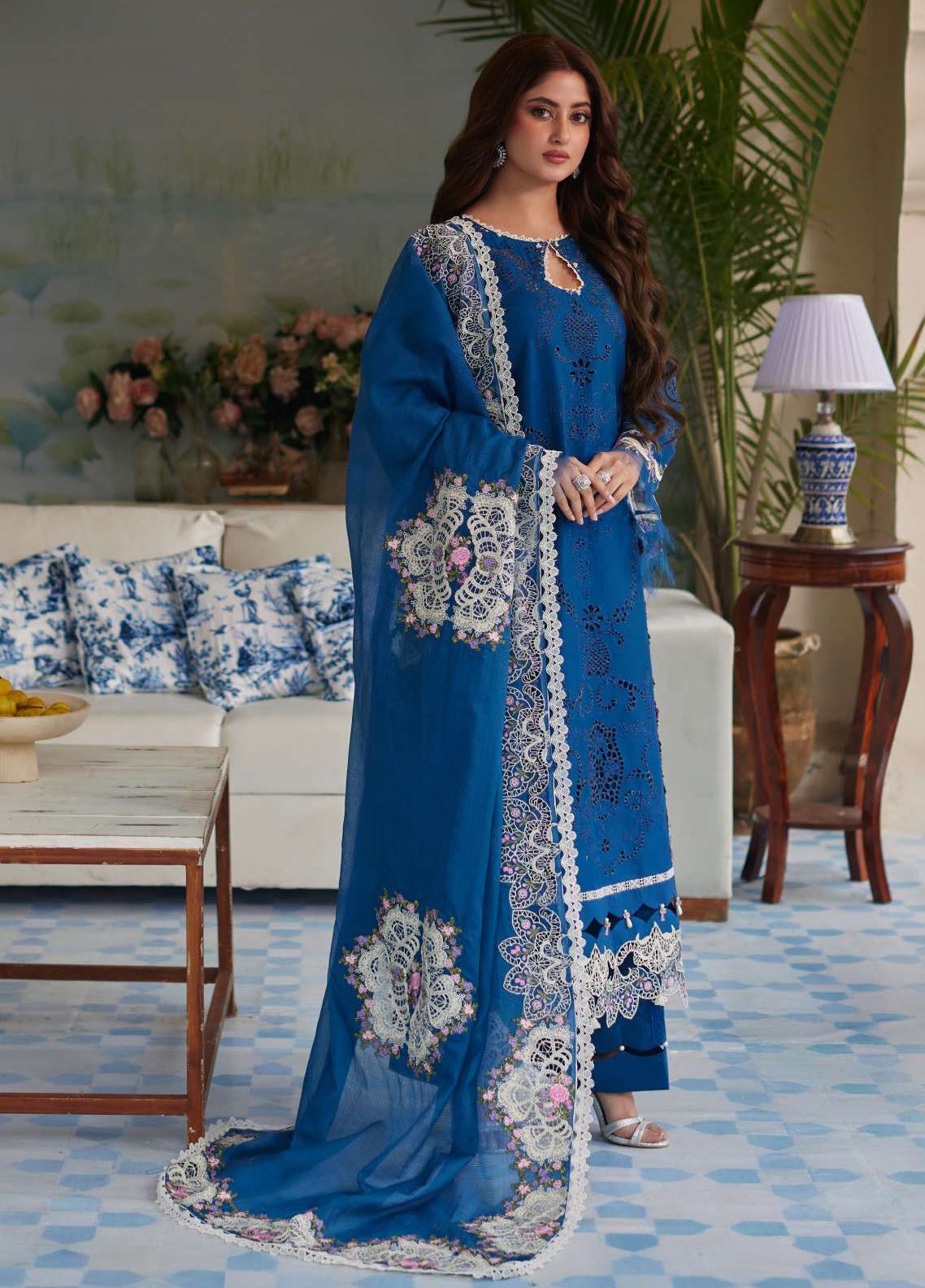 Elaf Embroidered Suits Unstitched 3 Piece EF24EE D-04 Almas - Summer ...