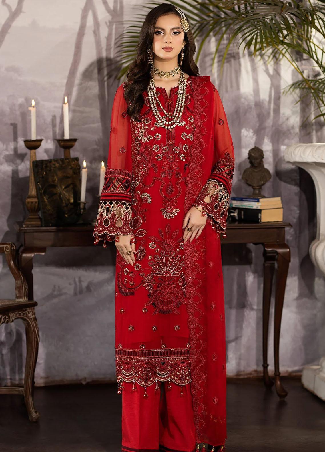 Enliven Majestic By Imrozia Premium Embroidered Chiffon Suits Unstitched 3 Piece IMP24EL M-68 ...