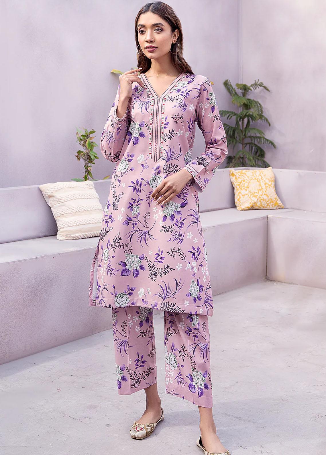 Esra Fashion Casual Pret Printed Lawn 2 Piece Dress HD-23-01