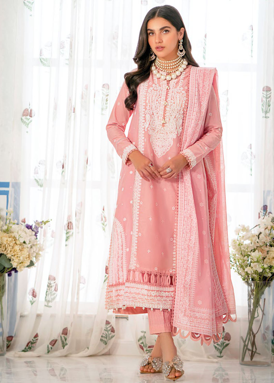 Essential By Gul Ahmed Embroidered Lawn Suits Unstitched 3 Piece GA24E ...