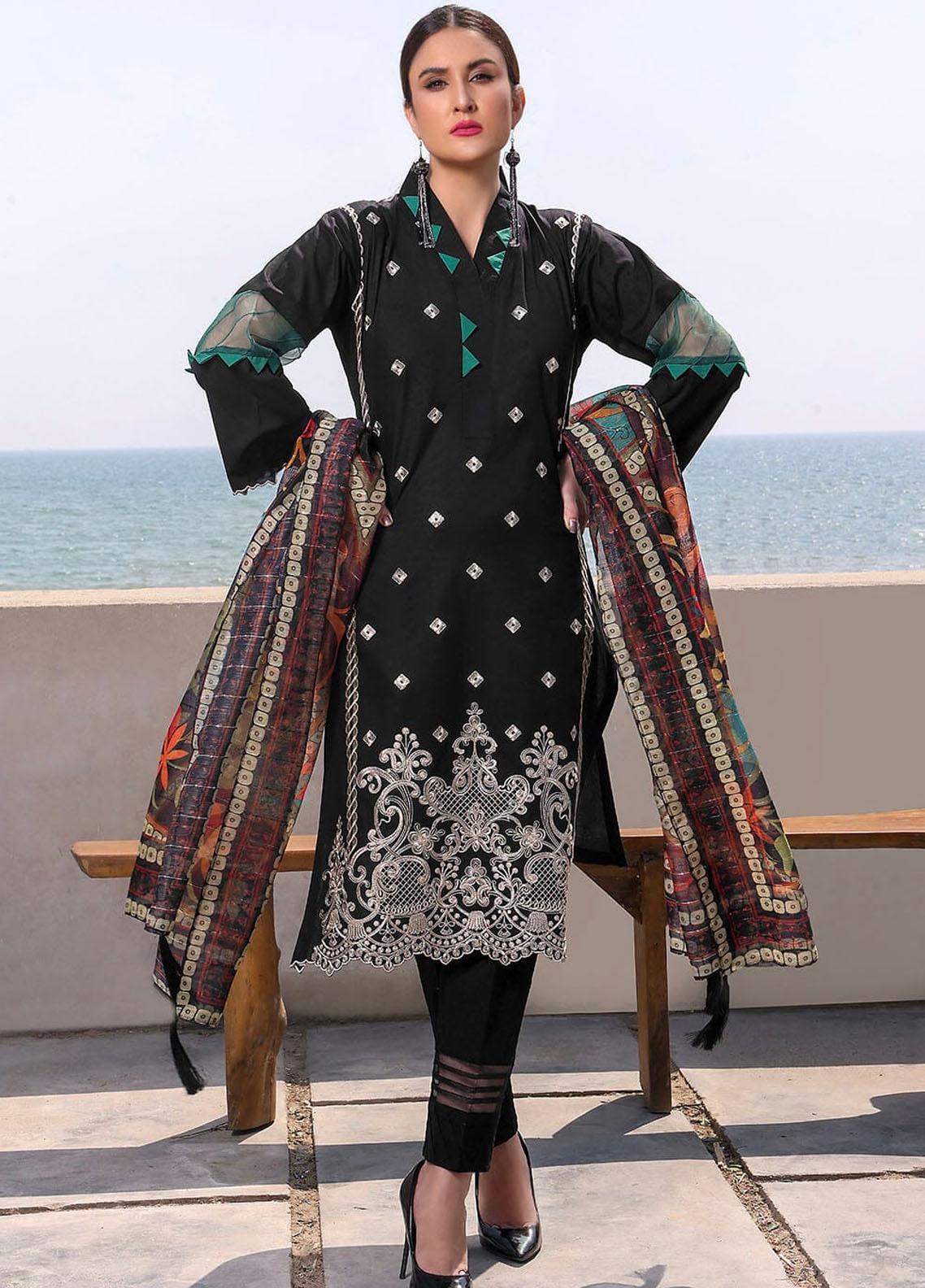 Faha By Khas Embroidered Lawn Suits Unstitched 3 Piece KHS23F KOE-1780 ...