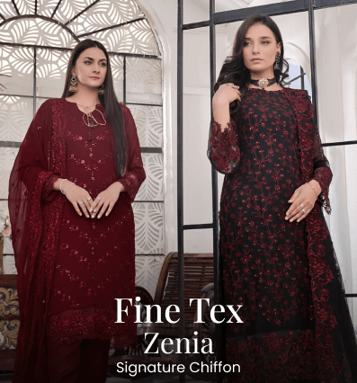 Zenia By Fine Tex Signature Chiffon Collection 2024 | Sanaulla Store