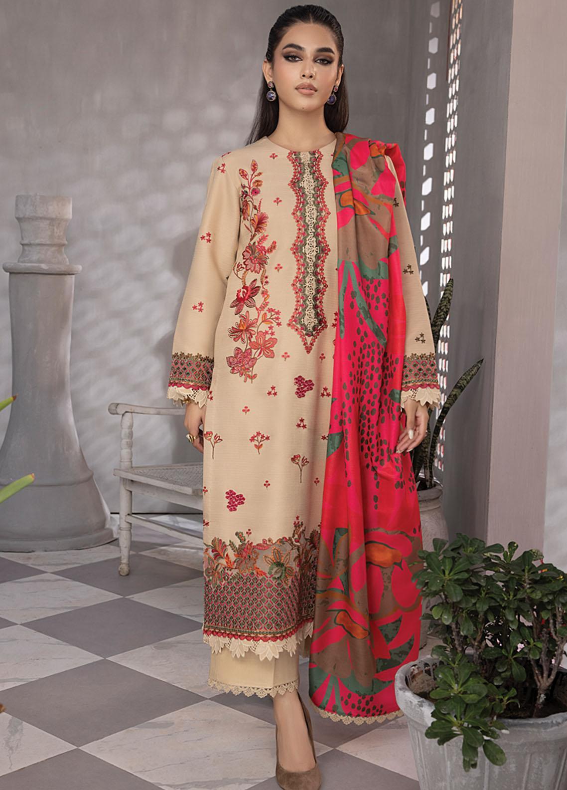 Florence By Rang Rasiya Embroidered Linen Suits Unstitched 3 Piece ...