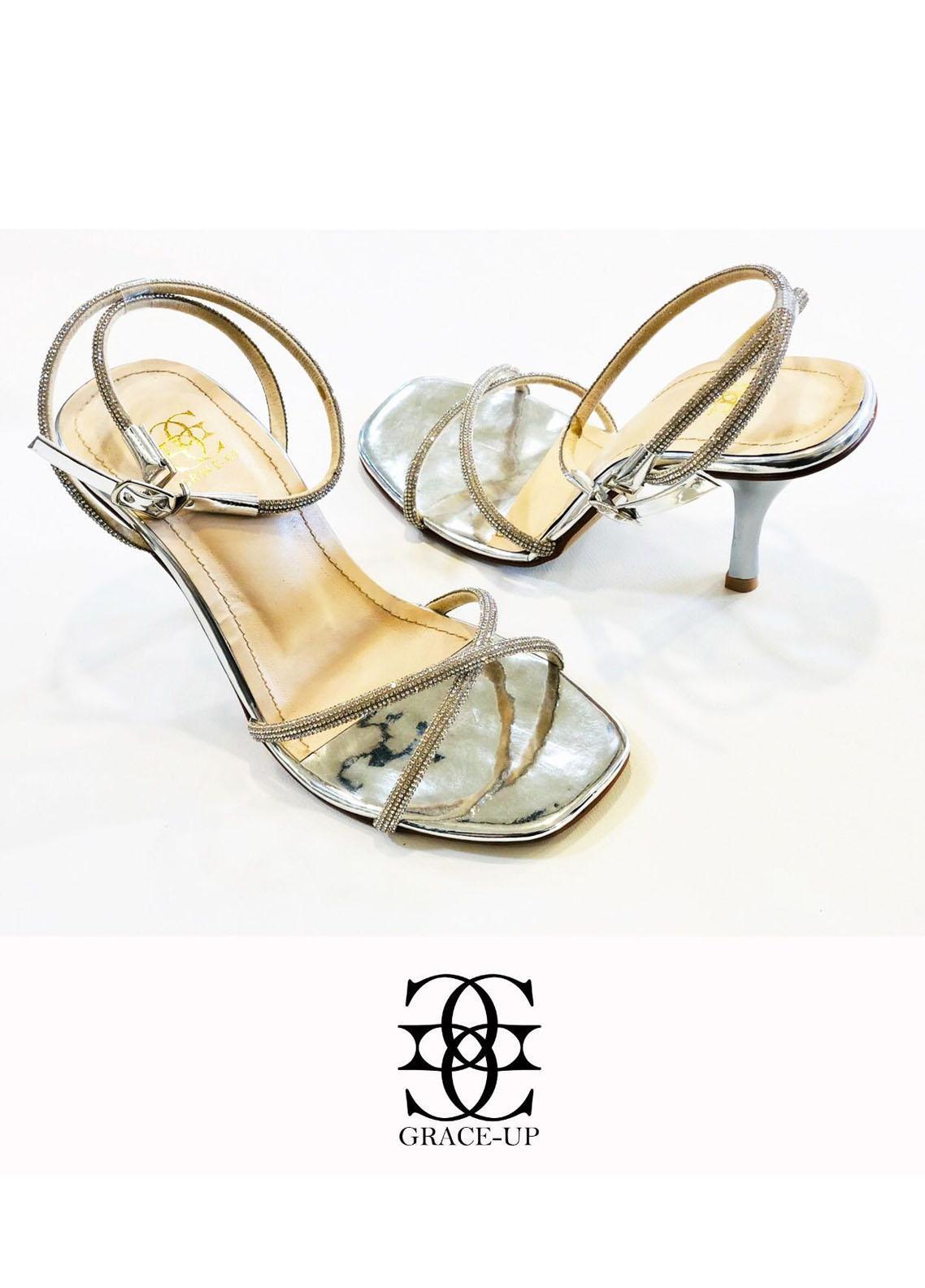 Grace Up Shoes Formal Style Heels 989 SILVER