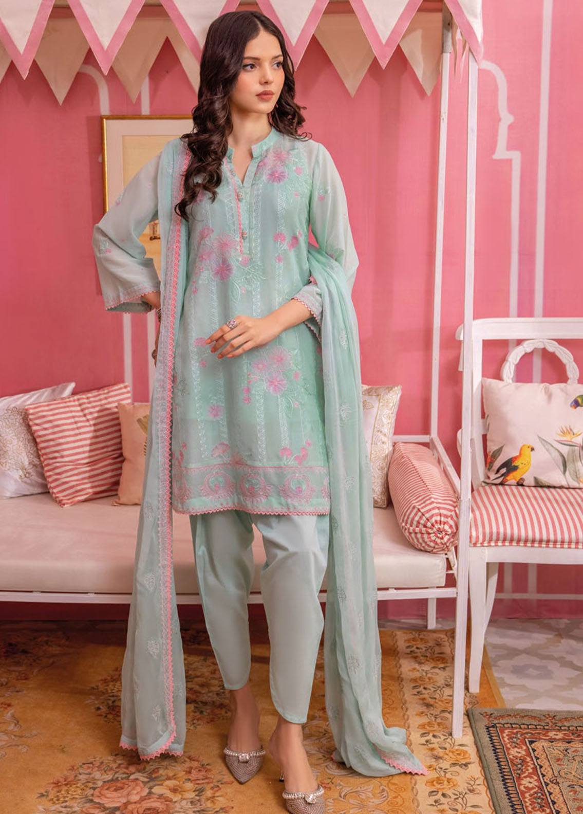Gul Ahmed Embroidered Swiss Voile Suits Unstitched 3 Piece GA24PS LSV ...