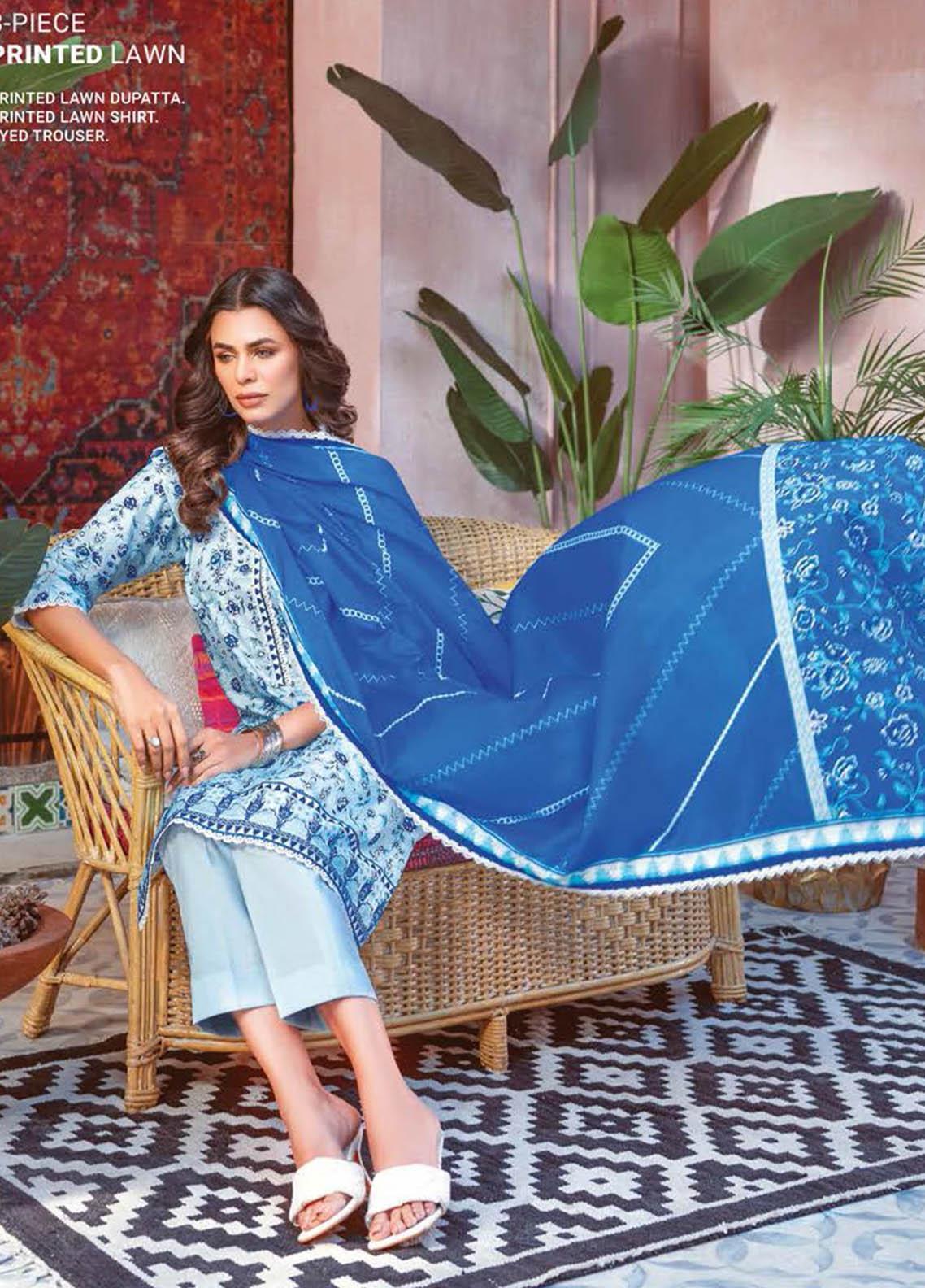 Essential Lawn By Gul Ahmed Printed Lawn Suits Unstitched 3 Piece GA23E ...