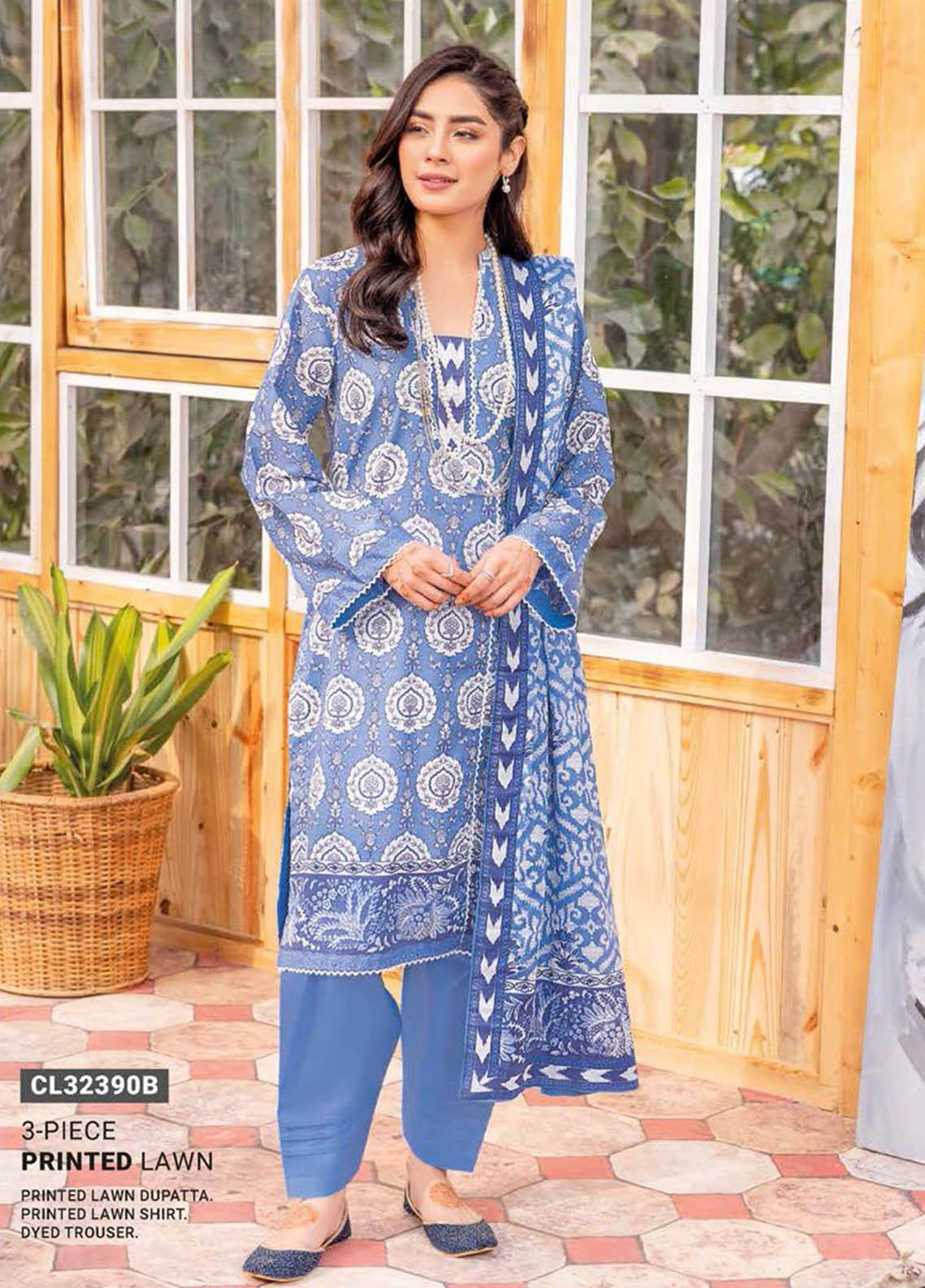 Essential Lawn By Gul Ahmed Printed Lawn Suits Unstitched 3 Piece GA23E ...