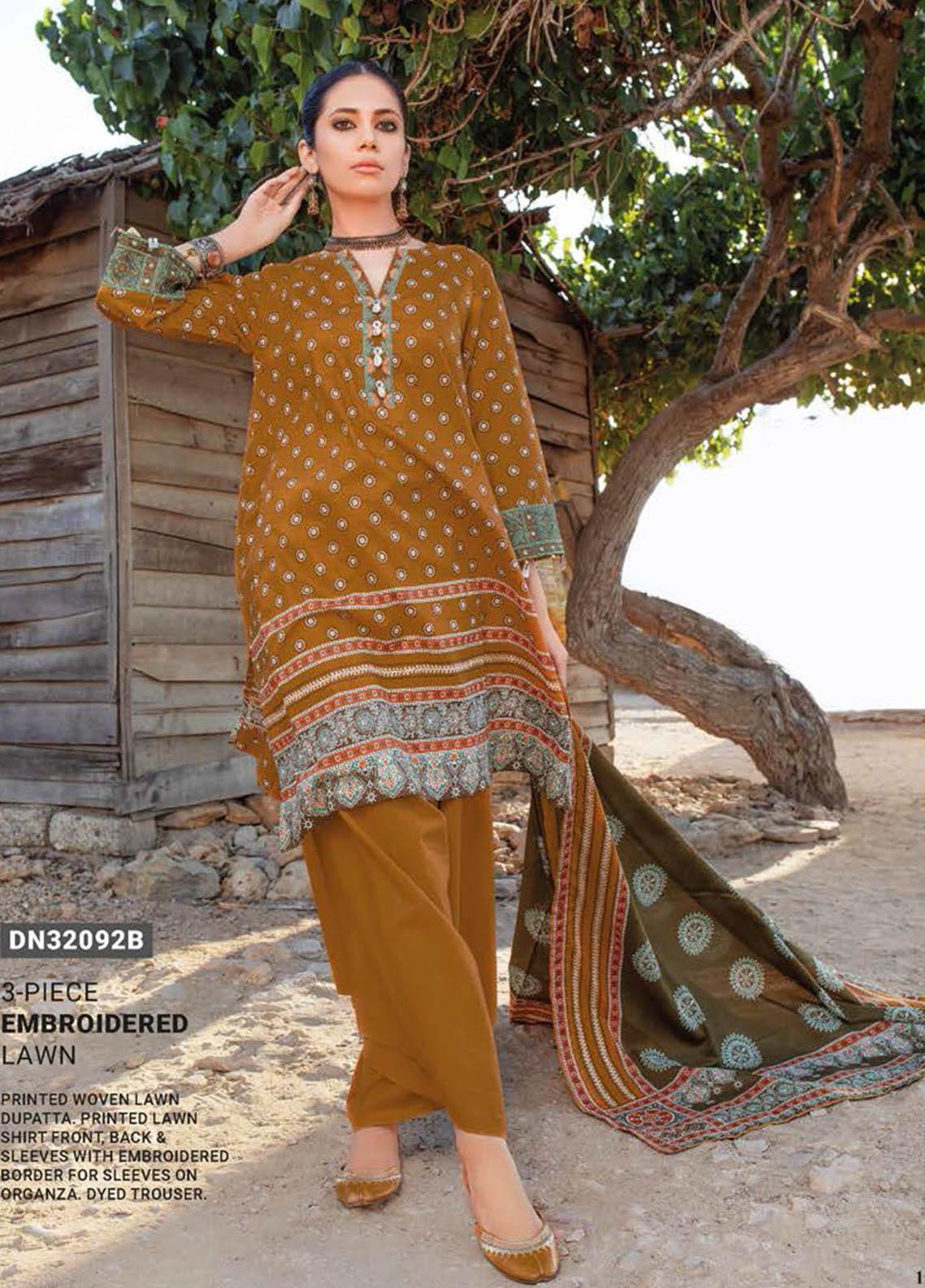 Essential Lawn By Gul Ahmed Embroidered Lawn Suits Unstitched 3 Piece ...