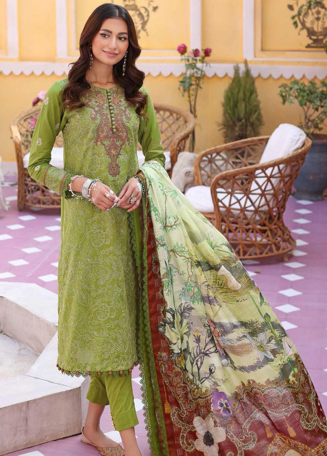 Gul Ahmed Embroidered Lawn Suits Unstitched 3 Piece GA23F DB-32016 ...