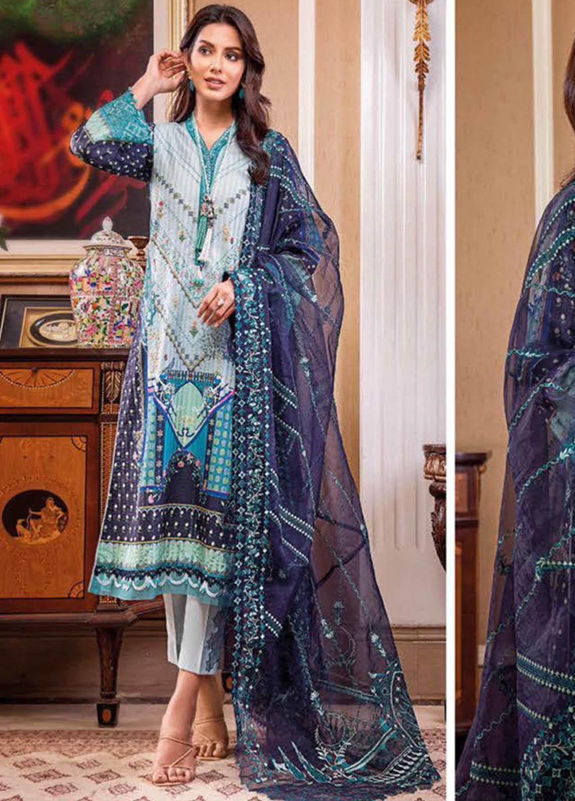 Gul Ahmed Embroidered Lawn Suits Unstitched 3 Piece GA23PS OG-32001 ...