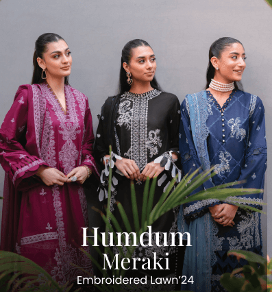Meraki by Humdum Embroidered Lawn Collection 2024 | Sanaulla Store