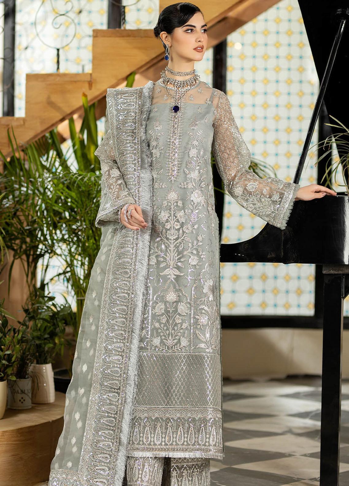 Jhalak By Imrozia Premium Embroidered Organza Suits Unstitched 3 Piece IMP23JH I-179 Inaayat ...