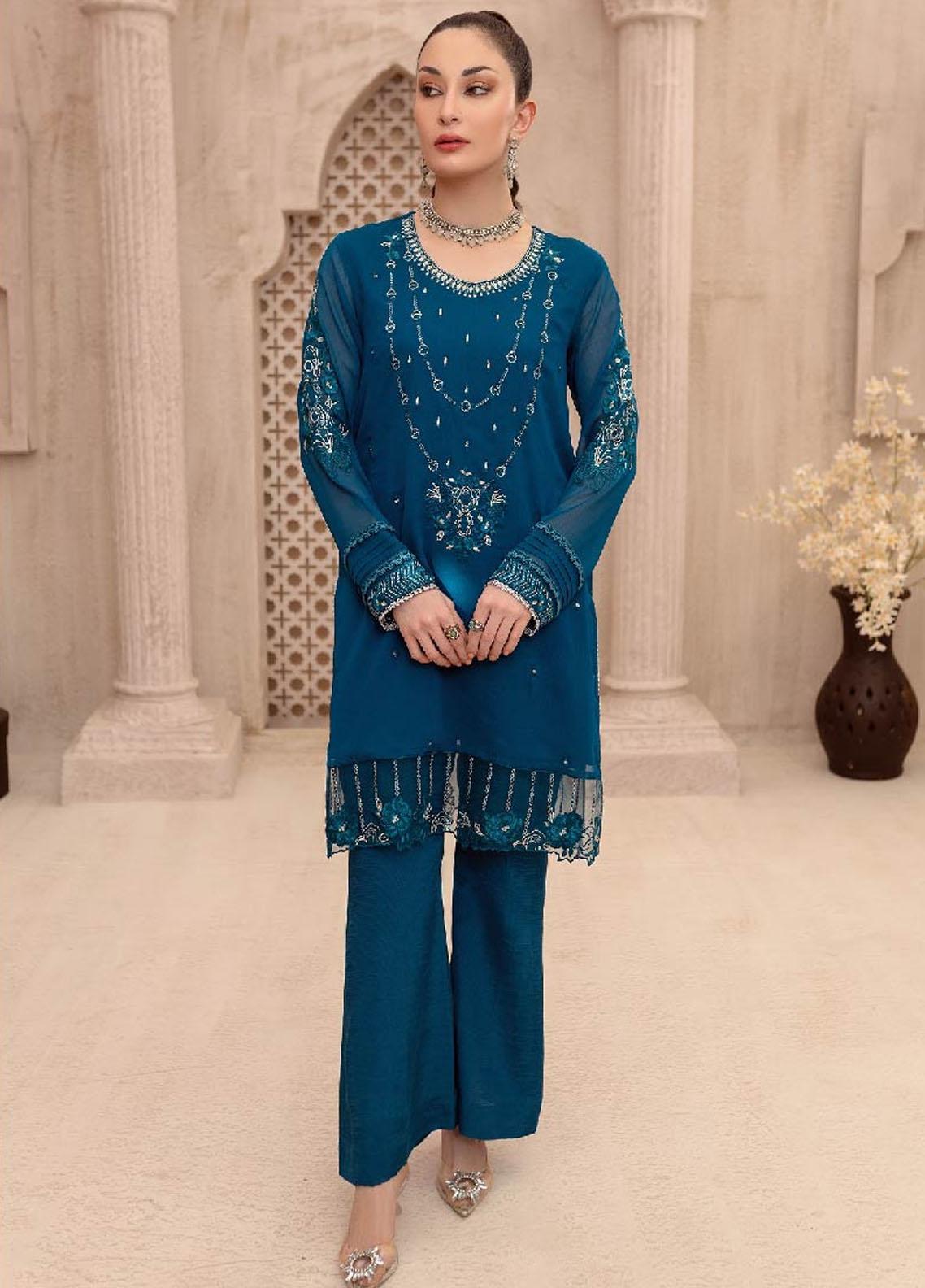 Log 'n' Tog Pret Embroidered Chiffon 2 Piece Suit LNT23P Sapphire Snow