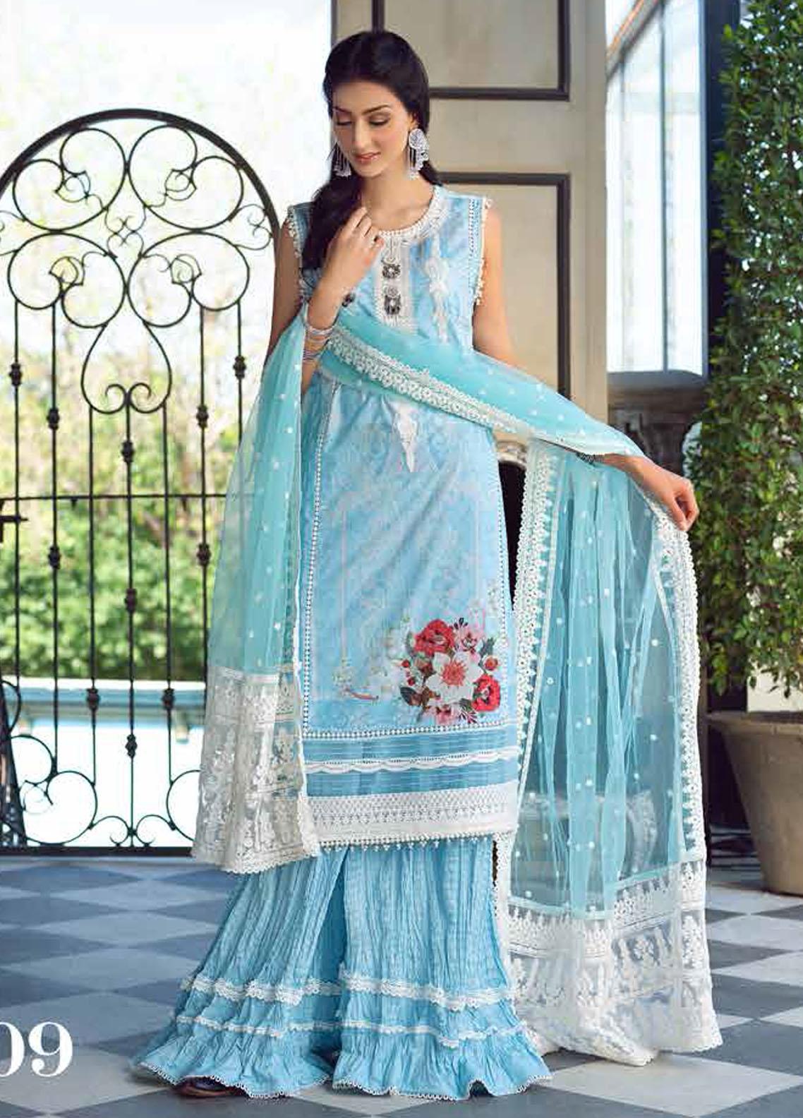 LYLA Embroidered Lawn Suits Unstitched 3 Piece LA21L D-09 - Luxury ...