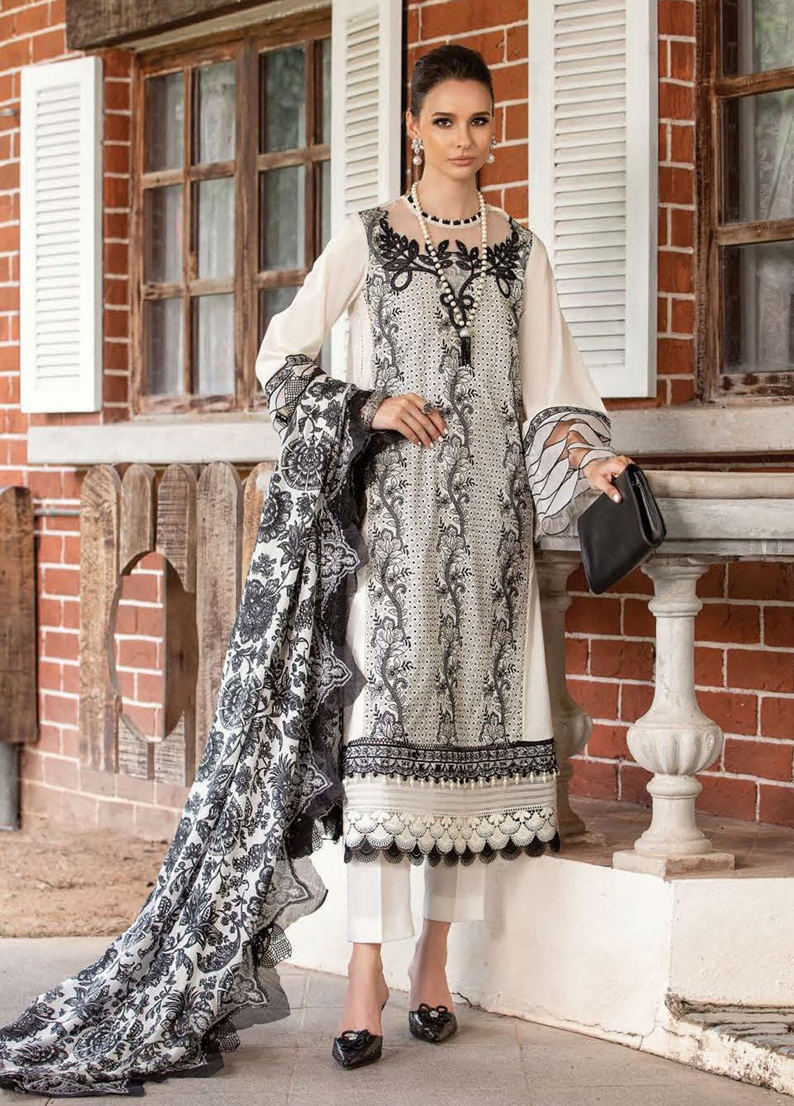 M Prints By Maria B Embroidered Lawn Suits Unstitched 3 Piece MB23MPE ...