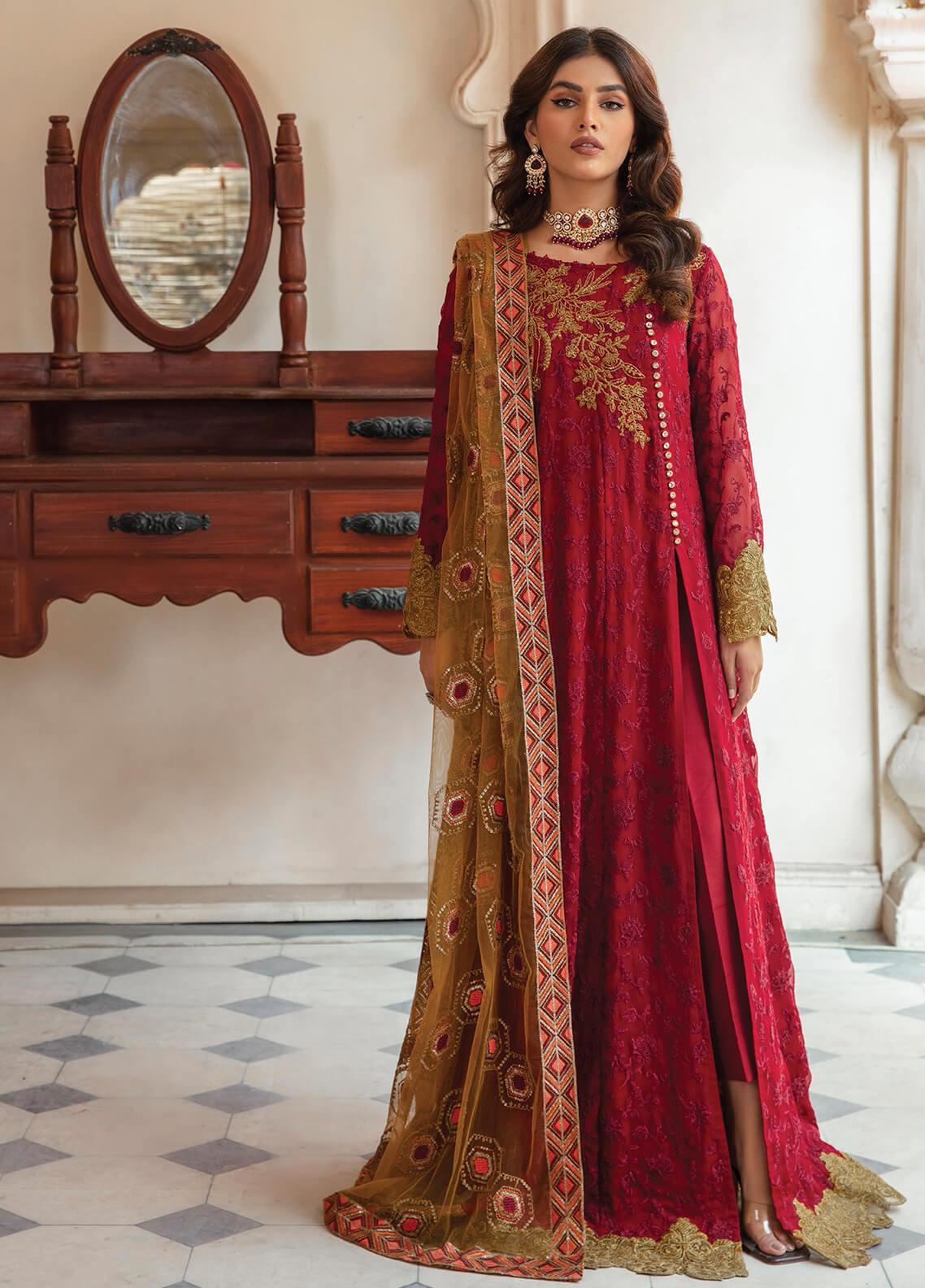 Majestic by Imrozia Embroidered Chiffon Suits Unstitched 3 Piece IMP22MA M-04 Morocan Glam ...