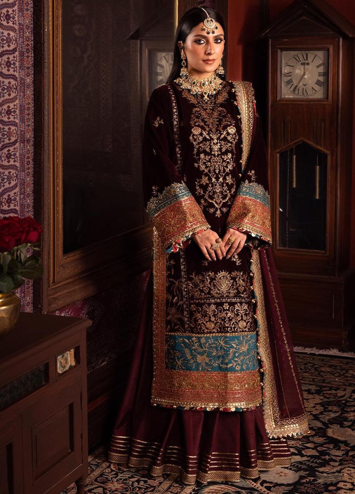 Makhmal By Asim Jofa Embroidered Velvet Suits Unstitched 3 Piece AJ23MK ...