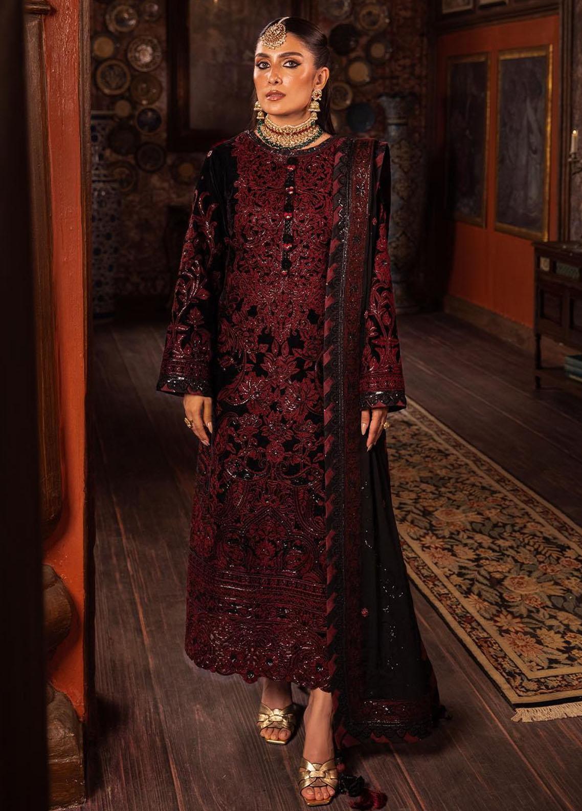 Makhmal By Asim Jofa Embroidered Velvet Suits Unstitched 3 Piece AJ23MK ...