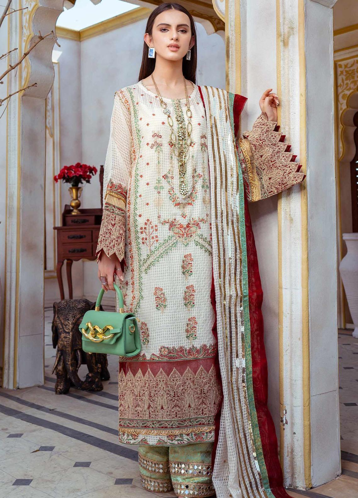 Maryum N Maria Luxury Pret Embroidered Organza 3 Piece Suit ETHNIC