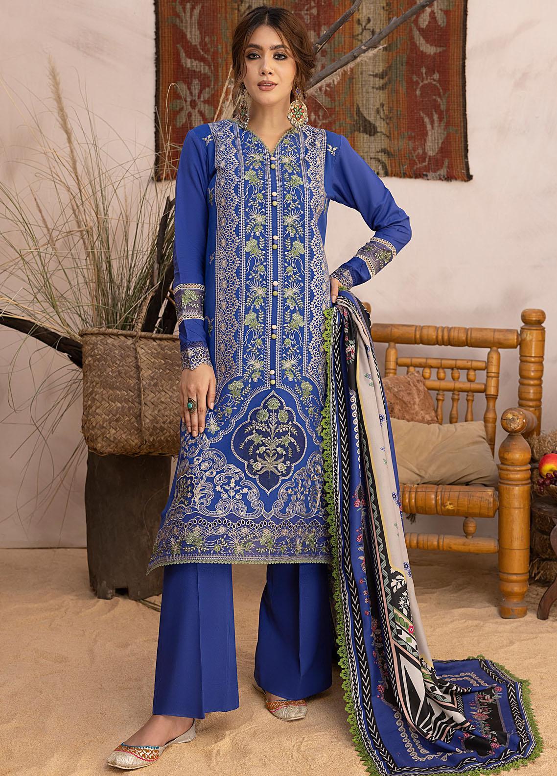 Maya By Bin Ilyas Embroidered Karandi Suits Unstitched 3 Piece BI23MY 1905-B - Winter Collection