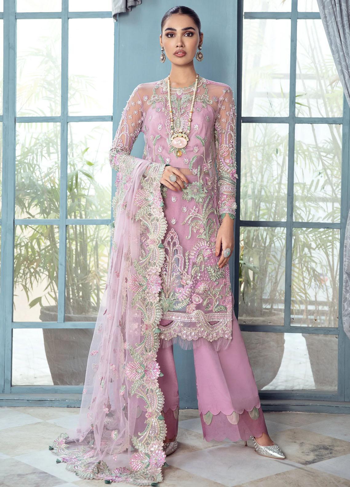 Mayal By Suveez Embroidered Net Suits Unstitched 3 Piece SZ22M LP-07 ...
