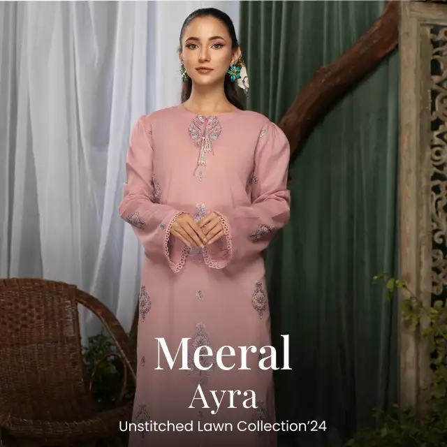 Ayra by Meeral Unstitched Lawn Collection 2024 | Sanaullah Store