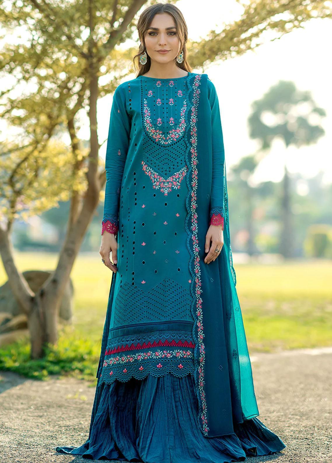 Mehr O Mah By Bin Ilyas Embroidered Lawn Suits Unstitched 3 Piece BI23MM 1815-B - Summer Collection