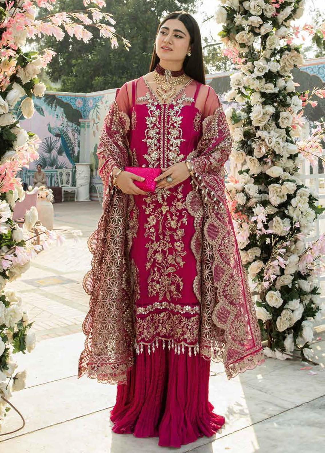 Mehram By Serene Embroidered Net Suits Unstitched 3 Piece SP23M SB-11 ...