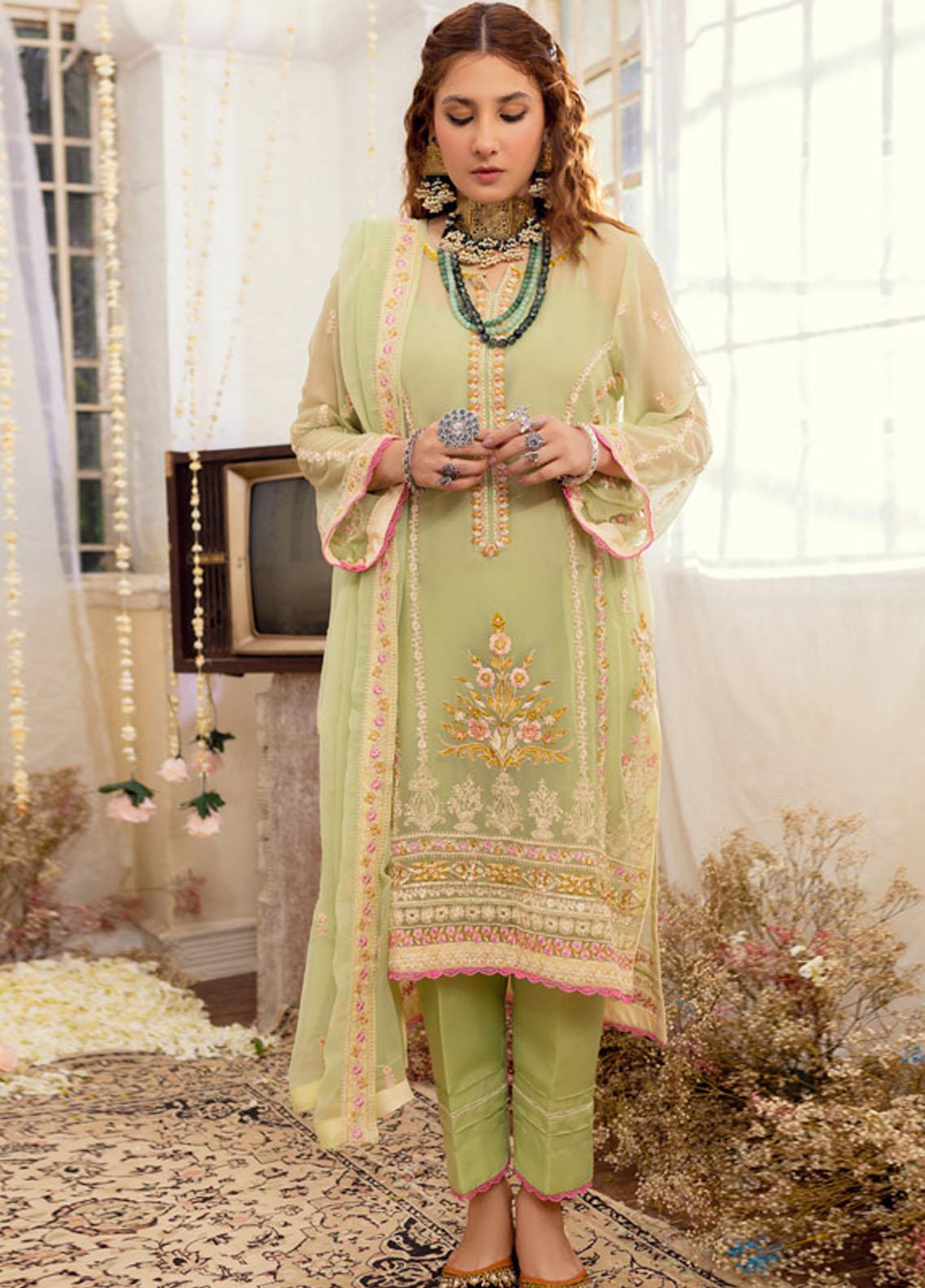Merakish By Shahzeb Textiles Embroidered Chiffon Suits Unstitched 3 Piece ST22MK MR-C-V1-D6 ...