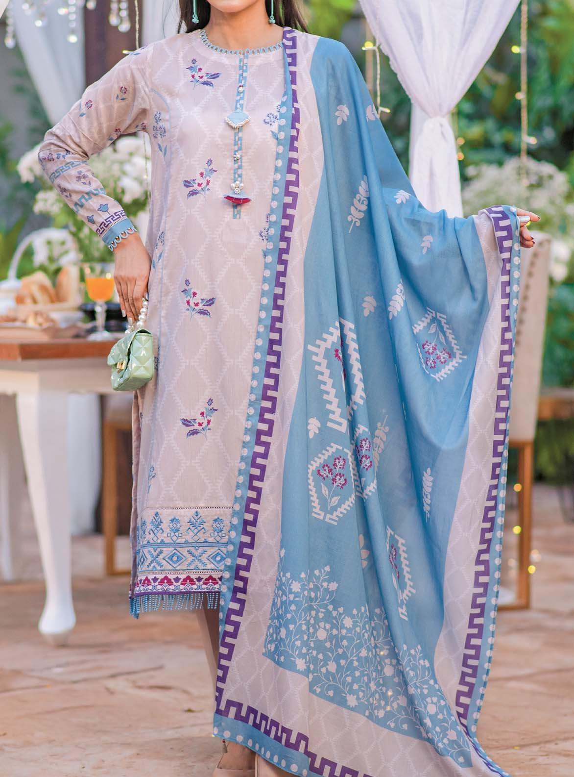 Mizaj Embroidered Lawn Suits Unstitched 3 Piece MZ22S S3LE-220117 ...