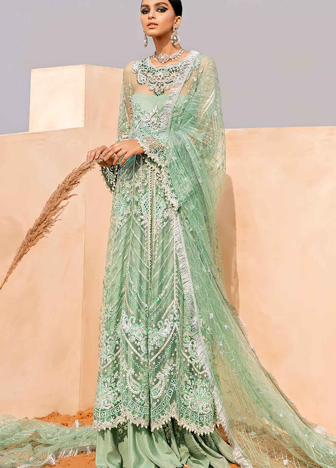 Tales of the Desert by Mushq Embroidered Net Unstitched 3 Piece Suit ...