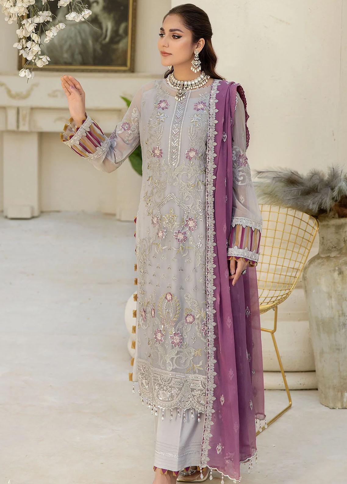 Naqsh Majestic By Imrozia Premium Embroidered Chiffon Suits Unstitched 3 Piece IMP23NM M-57 Ivy ...