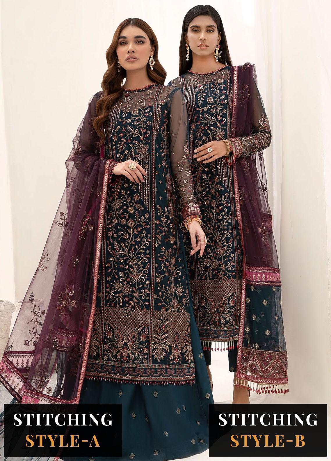 Nazneen By Zarif Embroidered Net Suits Unstitched 3 Piece ZF23N ZN 01 ...