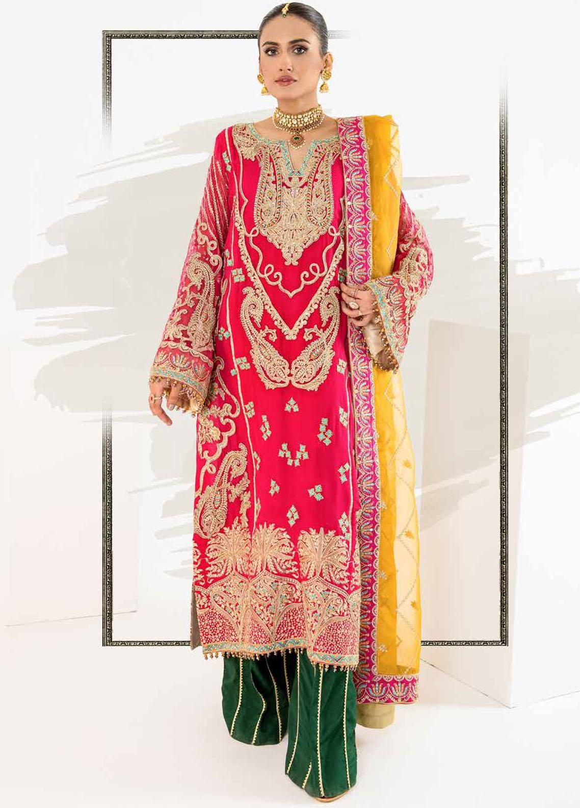 Noor-E-Nazar By Shamrock Premium Embroidered Chiffon Suits Unstitched 3 Piece SRK23NN SFD0089 ...