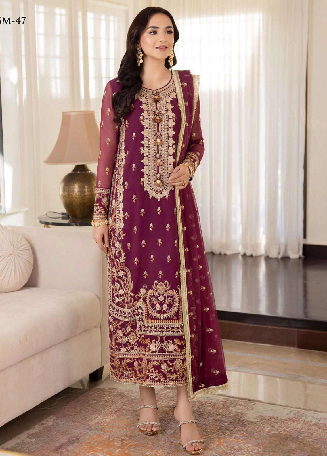 Noorie x Maahru x Meerab By Asim Jofa Embroidered Suits Unstitched 3 ...