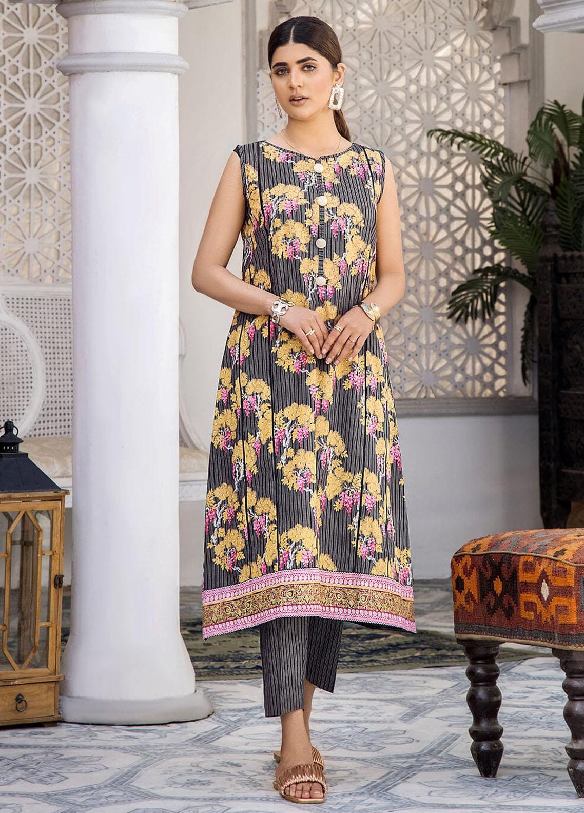 Nureh By Khas Printed Lawn Suits Unstitched 2 Piece KHS23N RKT-1704 - Summer Collection
