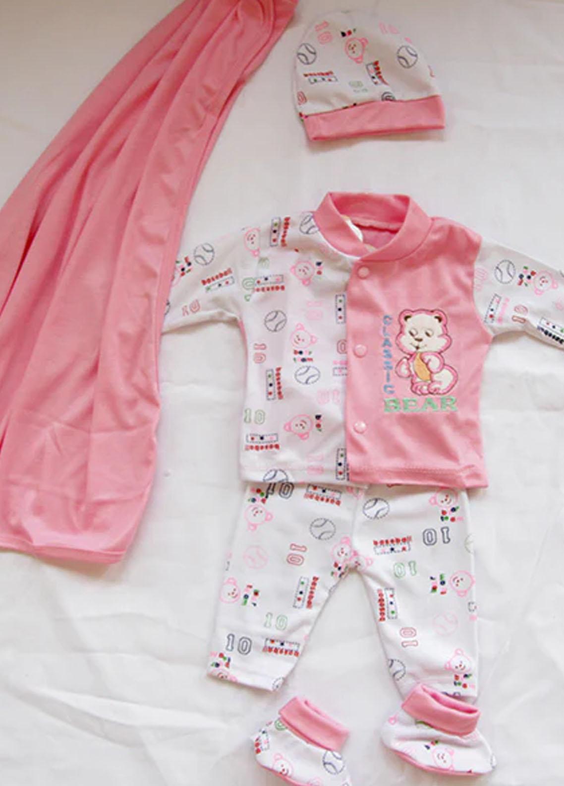 Plush Mink Newborn Suit Set Mom's Hug - Pink - Baby Product