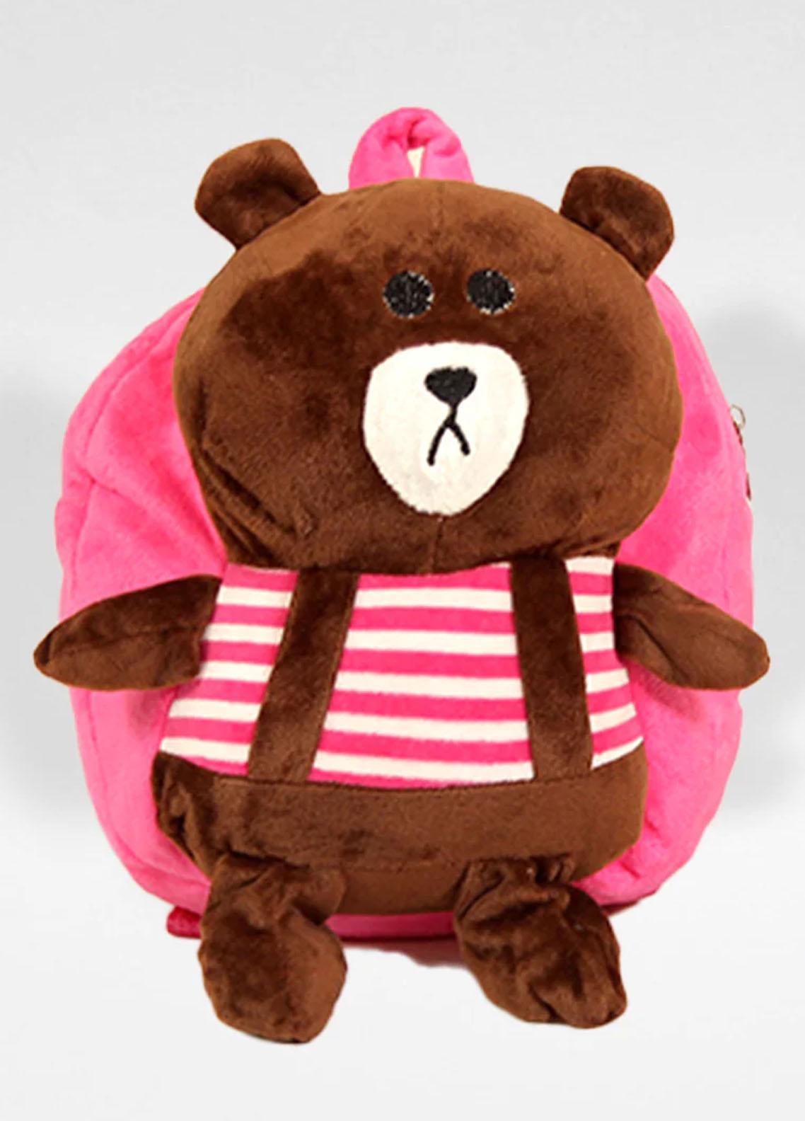 Plush Mink Kids Character Backpacks Bag- Bear Pink - Baby Product