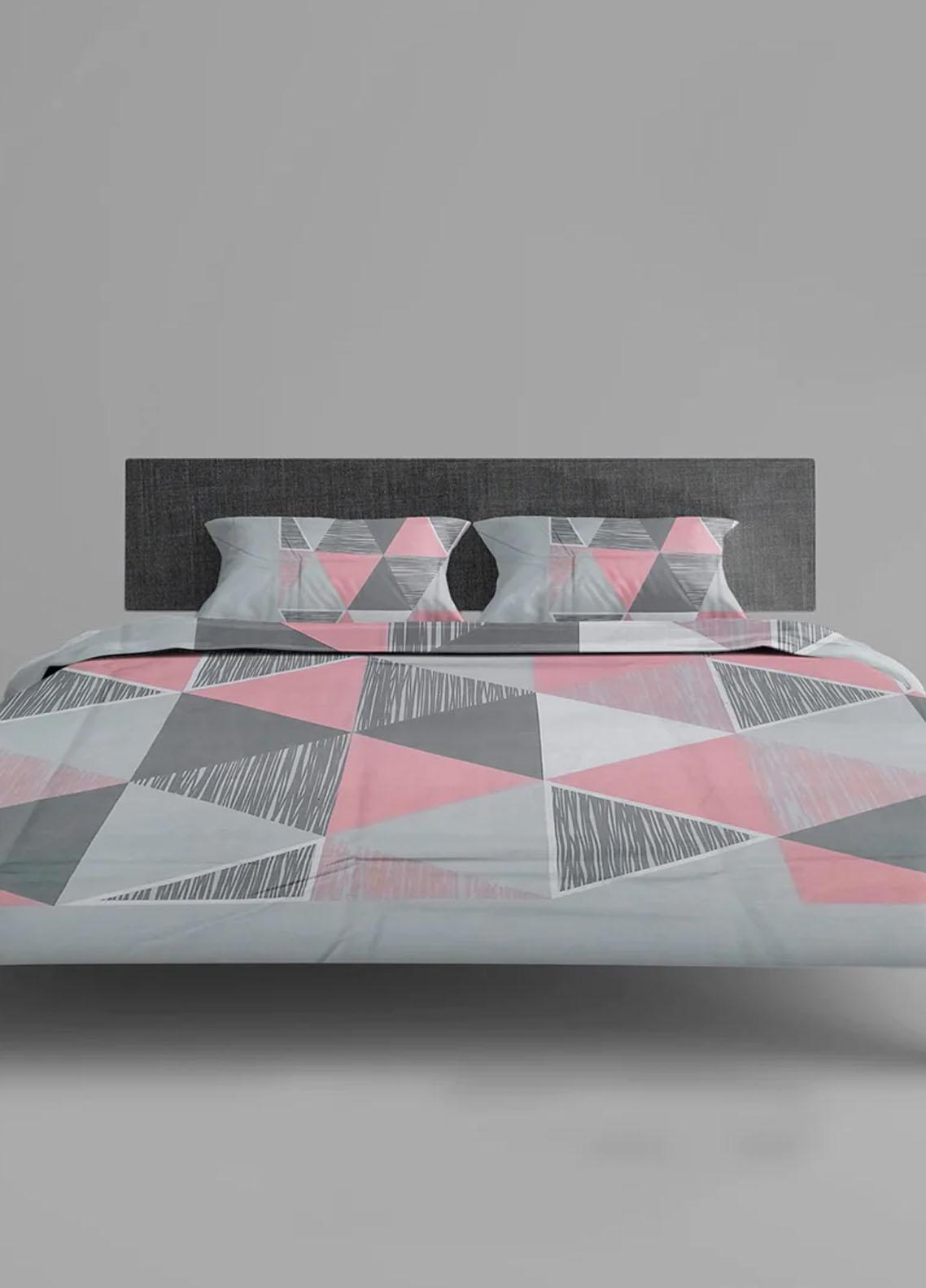 Plush Mink Fantasy Cotton Series King Bed Sheet - Trigon Pink - Plush ...