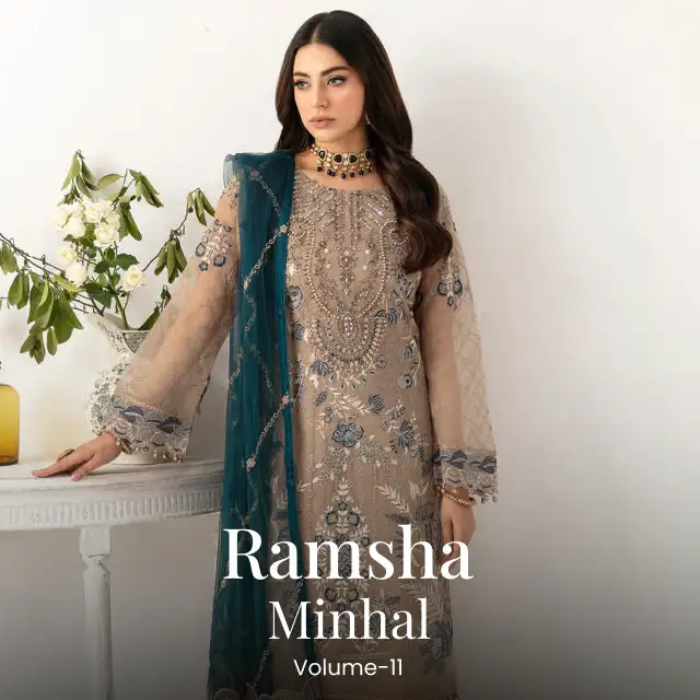 Minhal By Ramsha Unstitched Formal Collection 2024 Vol-11 | Sanaulla Store