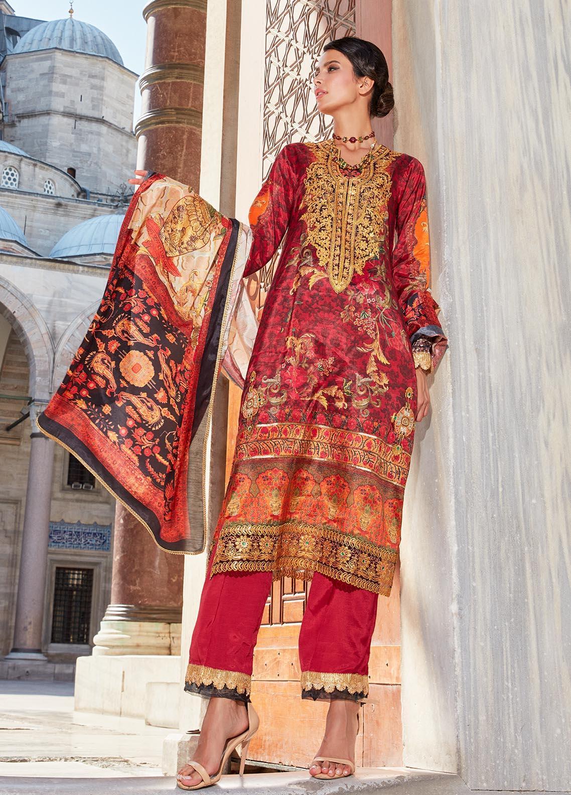 Sable Vogue Pret Silk 3 Piece Dress SV22NF SRS-01