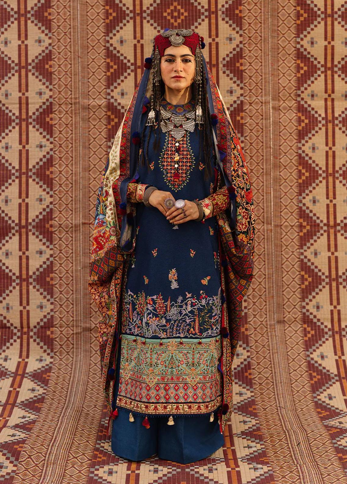Seroli Embroidered Karandi Suits Unstitched 3 Piece SL22W WC-U0006 ...